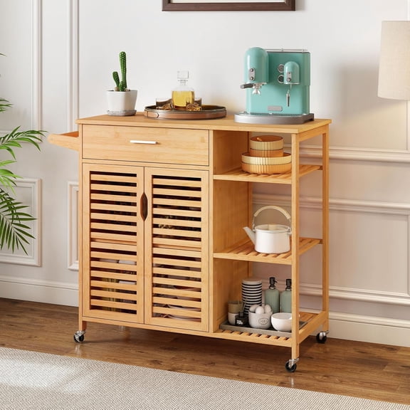 Shop Durable Rolling Butcher Block Carts and Kitchen Islands