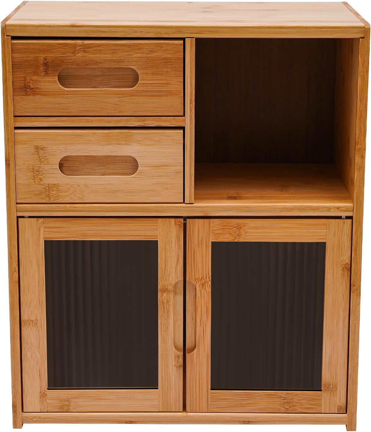 Bamboo Kitchen Pantry Cabinet with Drawers, 16.5" x 9" Kitchen Pantry ...