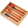 Bamboo Kitchen Utensils Organizer, 13 Inch Drawer Dividers for ...