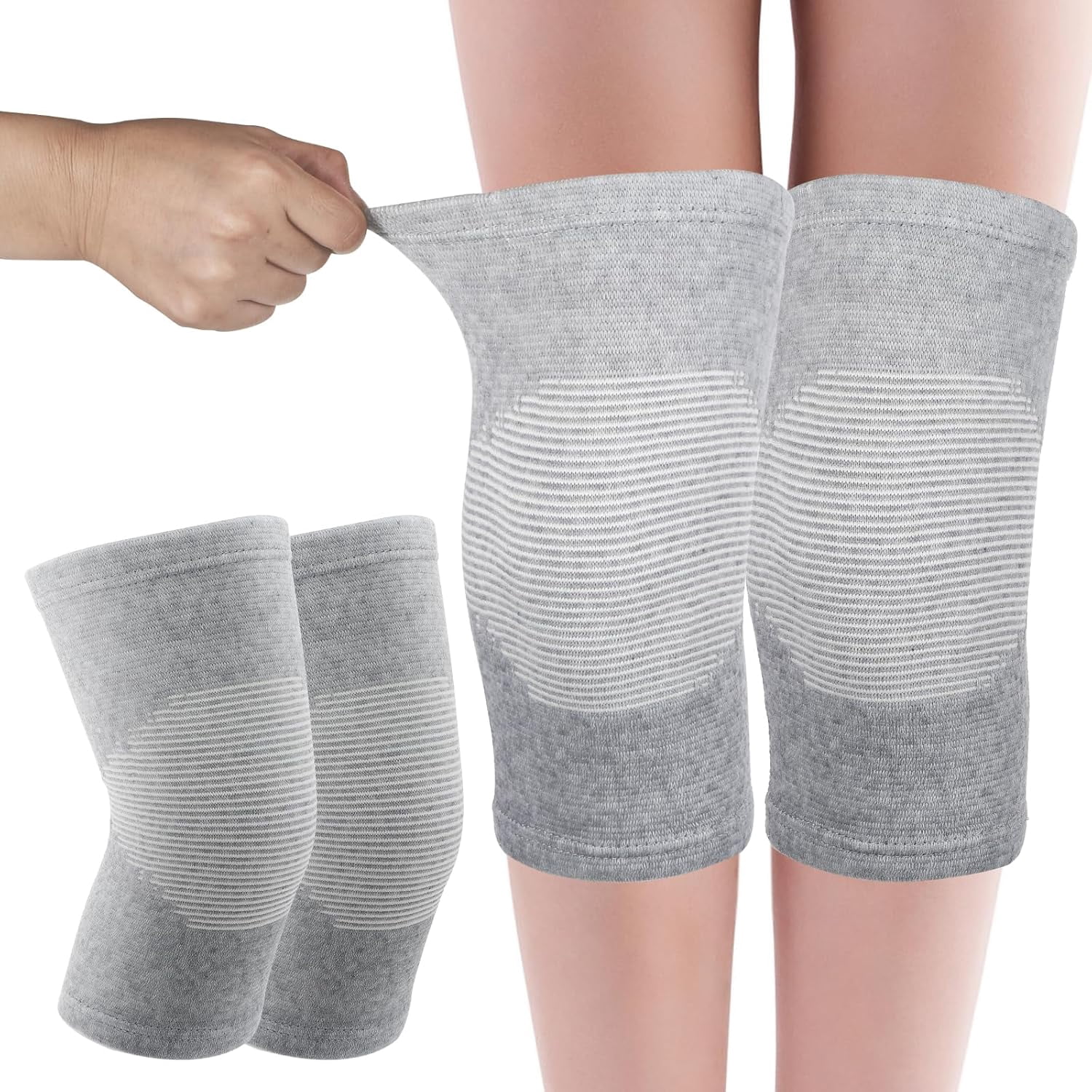 Bamboo Knee Sleeve, Elastic Compression Knee Brace Breathable Knee Pads ...