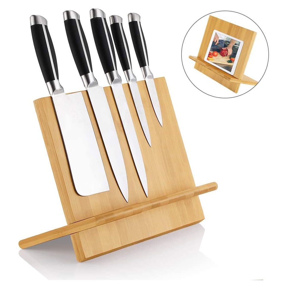 Bamboo Knife Strip Magnetic Knife Holder Kitchen Magnet Strip Bamboo ...