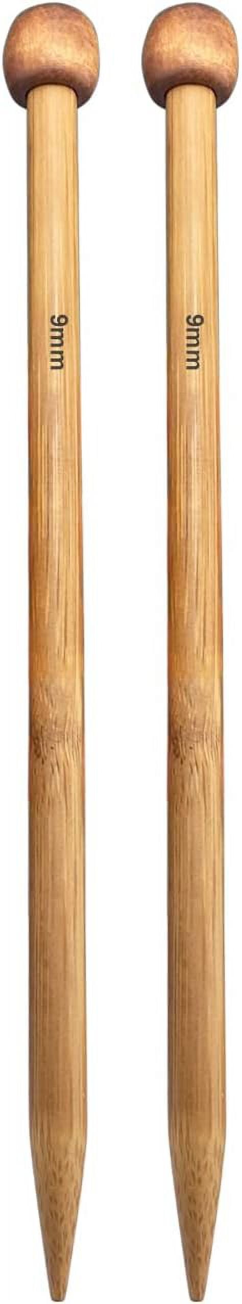 Bamboo Knitting Needle Straight Single Pointed 10-inch Length Knitting ...