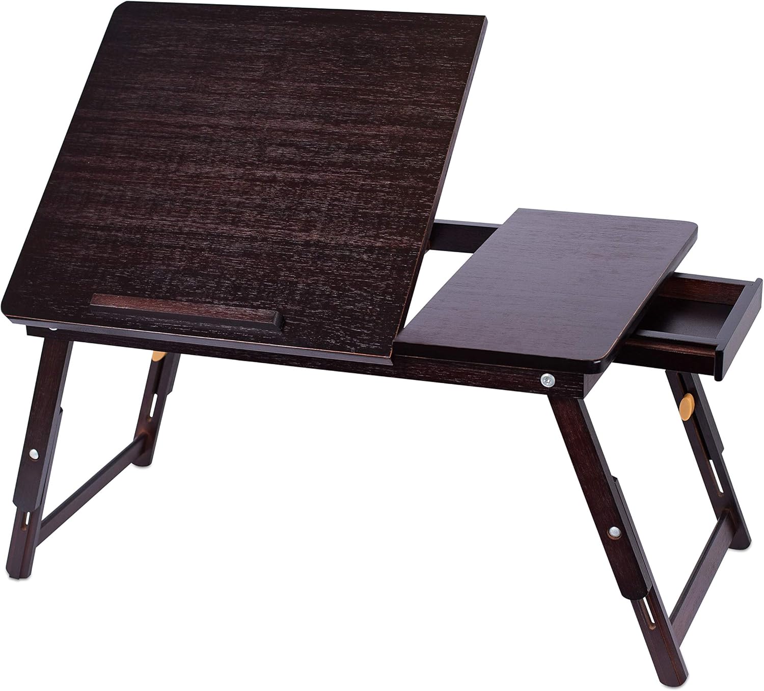 Bamboo Lap Tray with Adjustable Tilt Surface | Wooden with Folding Legs ...