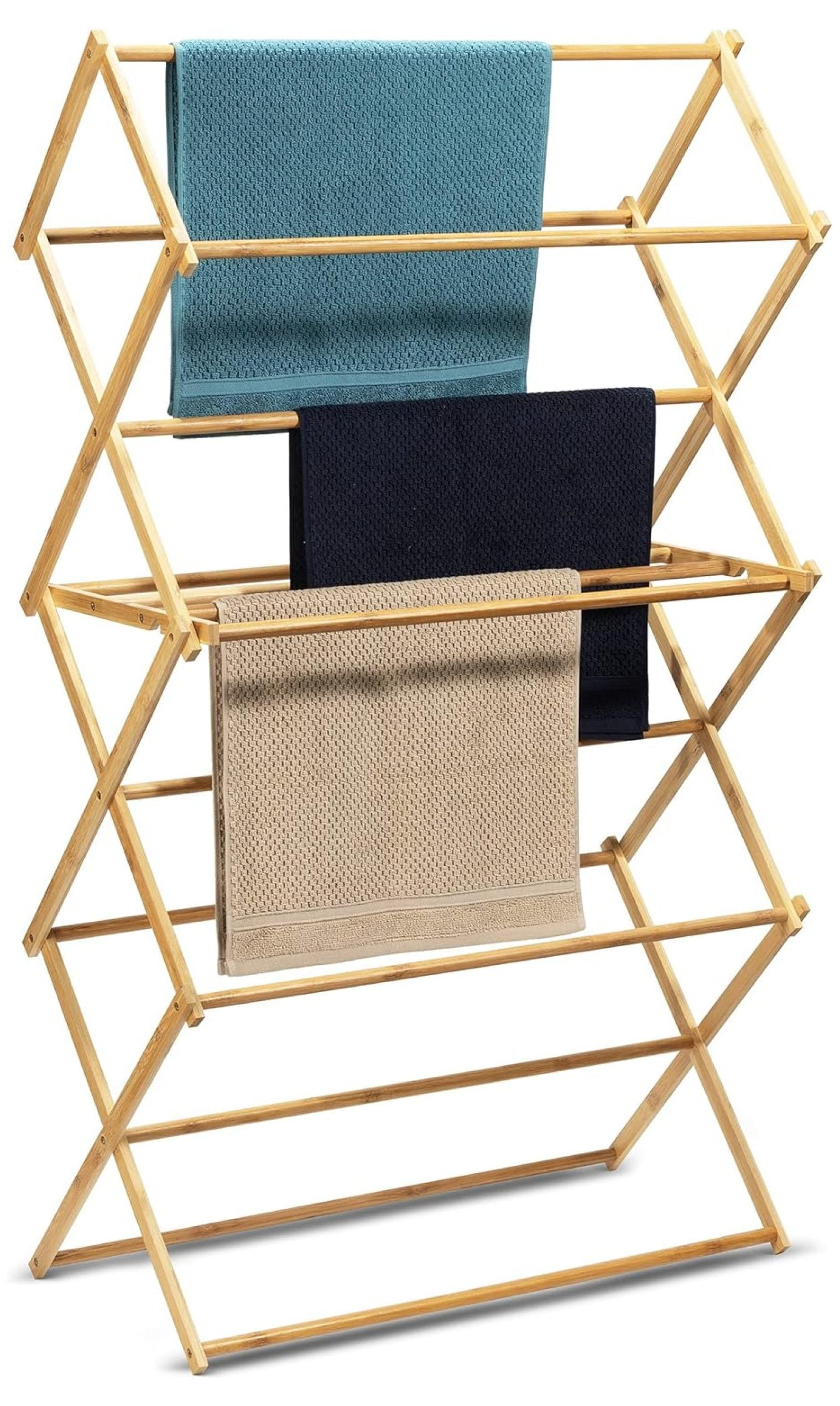 Bamboo Laundry Drying Rack for Clothes, Wood Clothing Dryer, Extreme ...