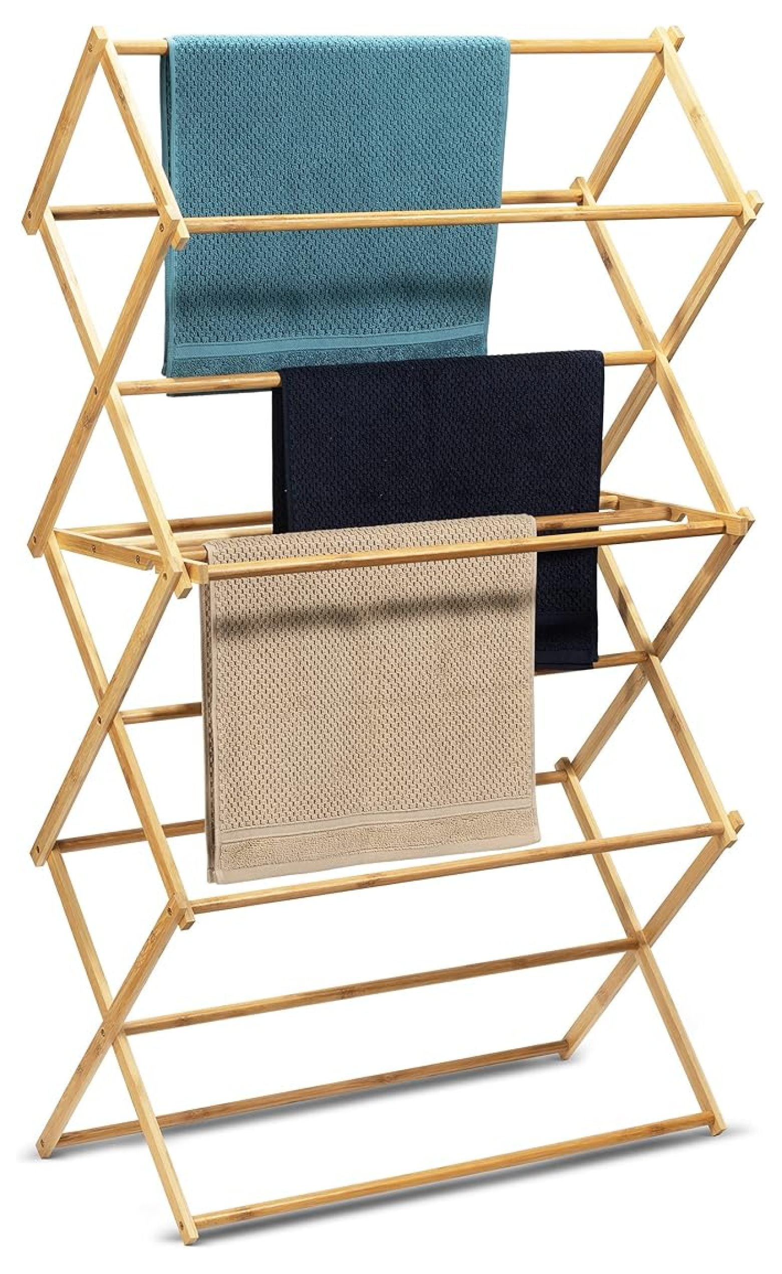 Bamboo Laundry Drying Rack for Clothes, Wood Clothing Dryer, Extreme ...