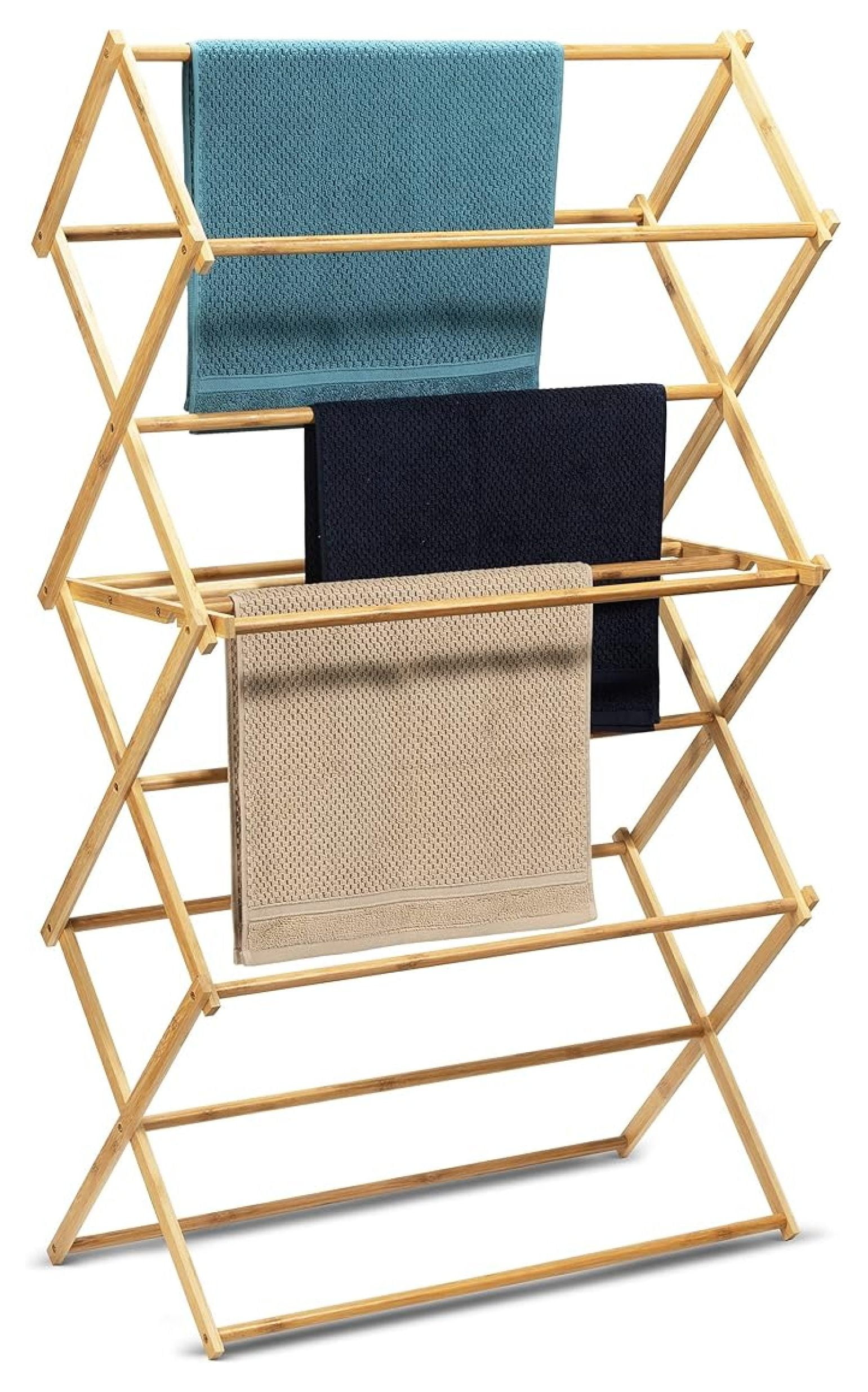 Bamboo Laundry Drying Rack for Clothes, Wood Clothing Dryer, Extreme ...