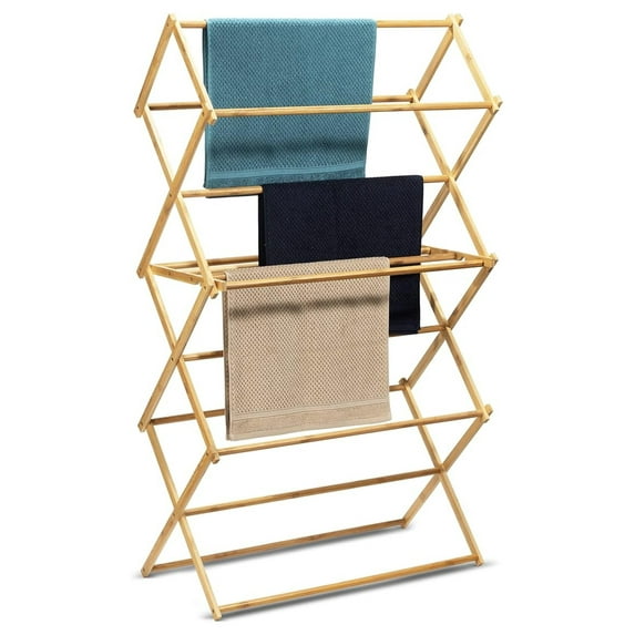 Bamboo Laundry Drying Rack for Clothes, Wood Clothing Dryer, Extreme ...