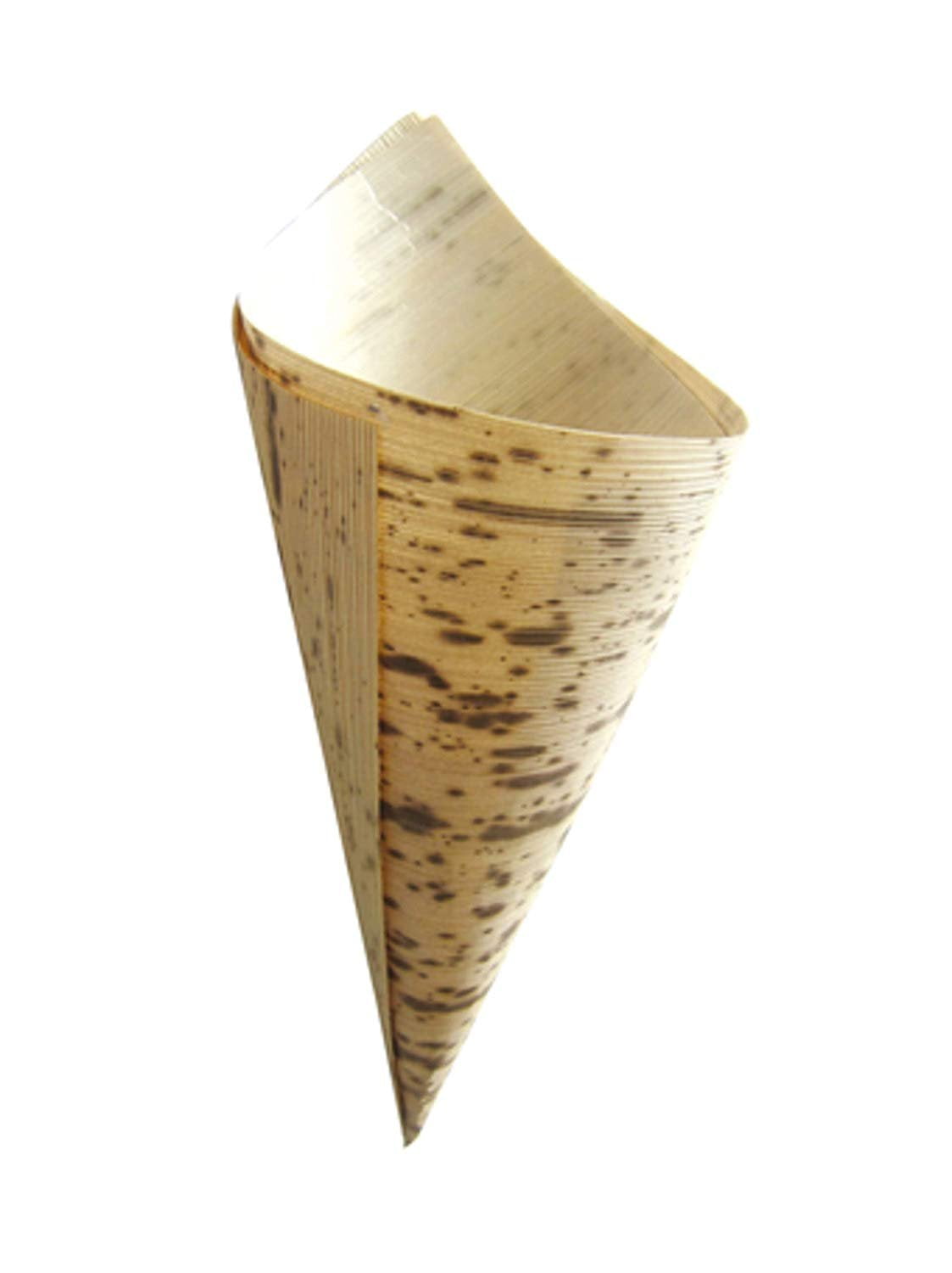 Bamboo Leaf Cone Case of 1000, PacknWood - Appetizer Holder Supplies 5. ...