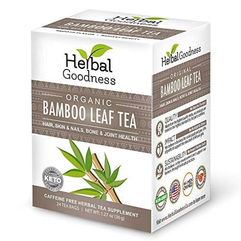 Herbal Goodness, Bamboo Leaf Tea, 24 Tea Bags, Herbal Tea - Walmart.com