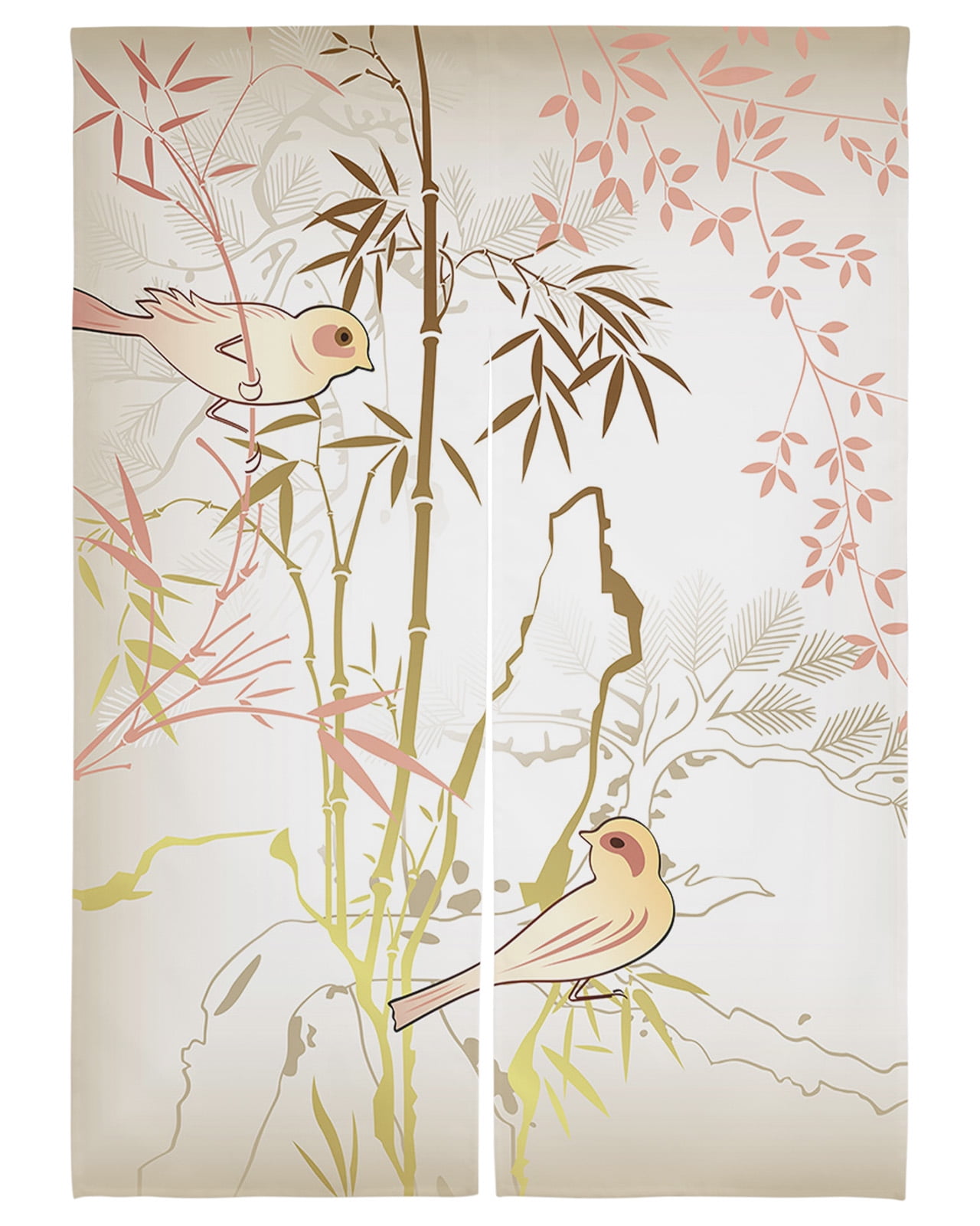 Bamboo Leaves Japanese Door Curtain Kitchen Doorway rative Drapes Cafe ...