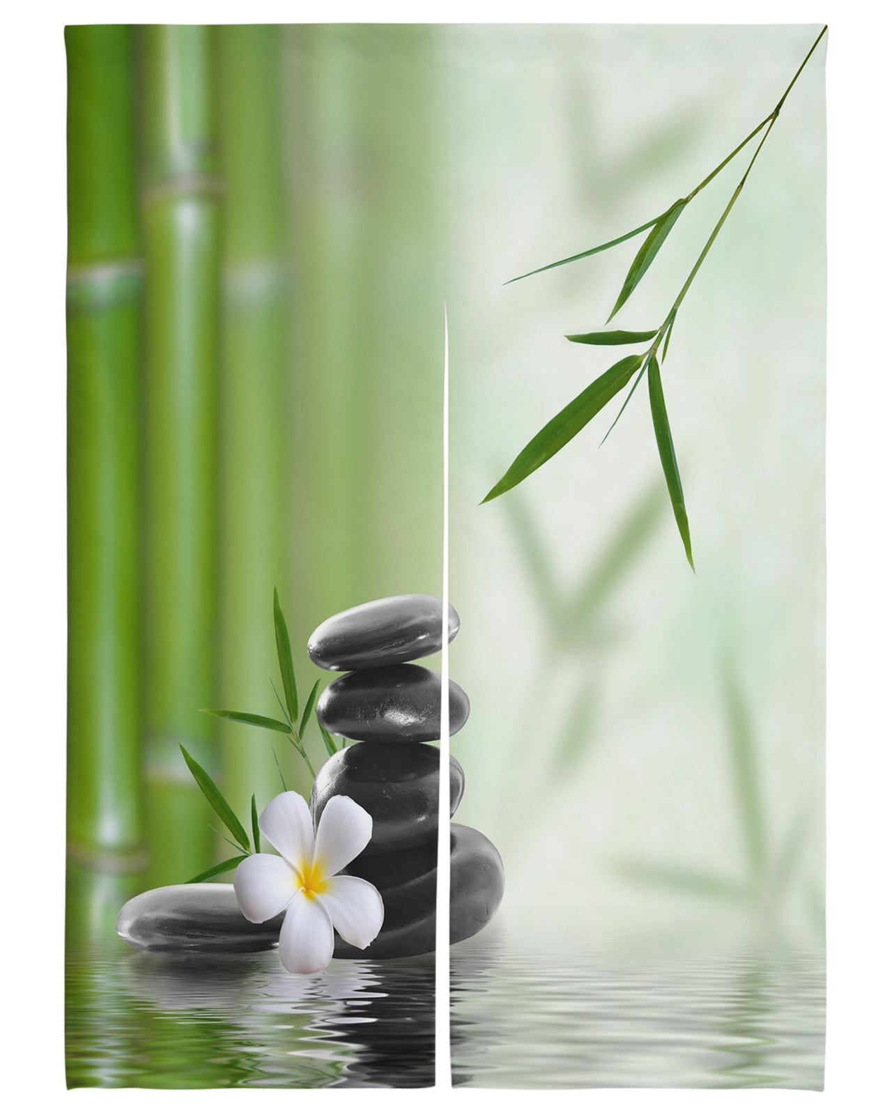 Bamboo Leaves Japanese Door Curtain Kitchen Doorway rative Drapes Cafe ...