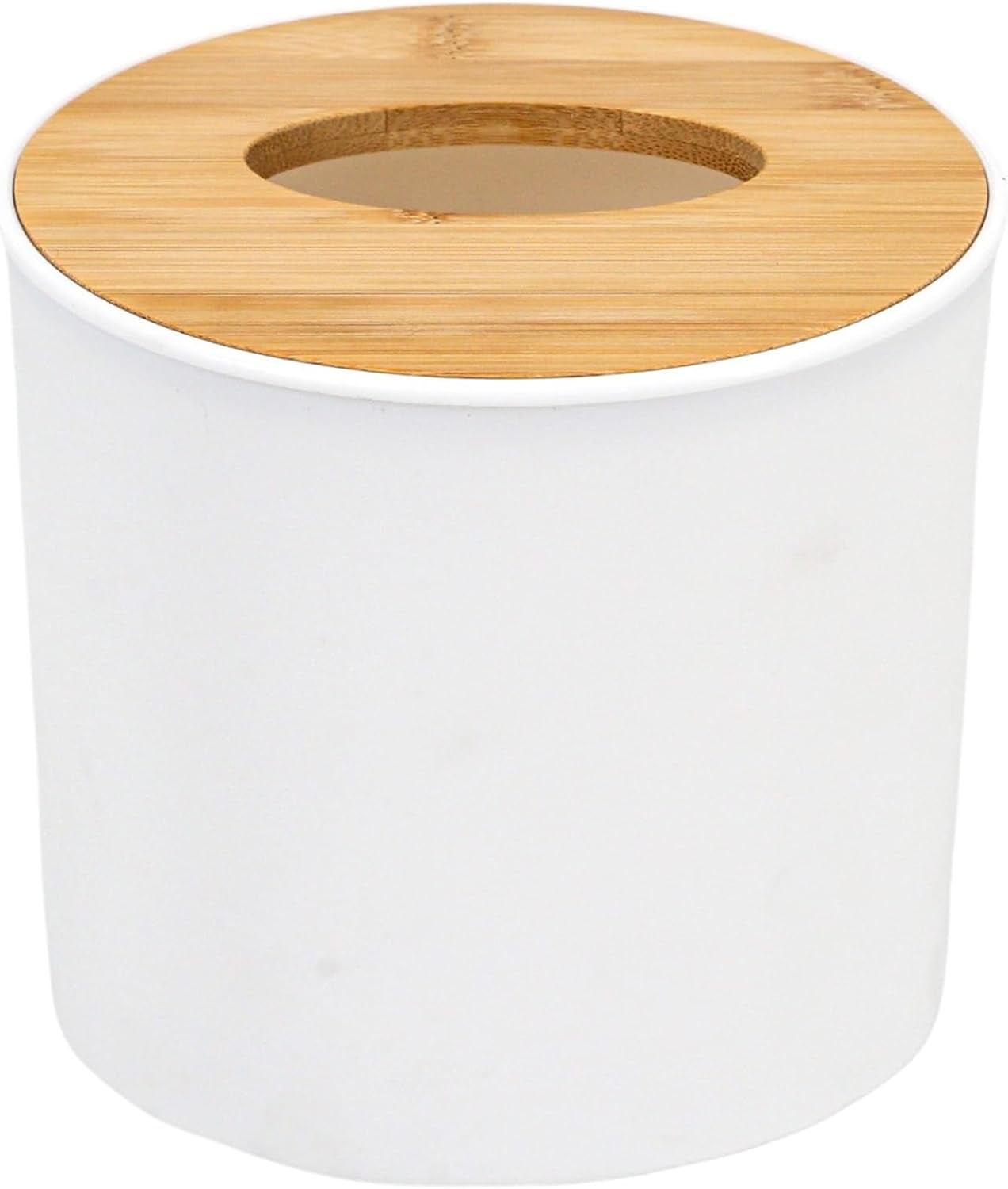 Bamboo Lid Round Tissue Holder Box 5x5'' – Decorative Toilet Paper Roll ...