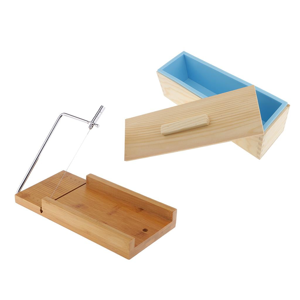 Bamboo Loaf Soap Cutter , Stainless Steel Wire Slicer, Silicone Soap s ...