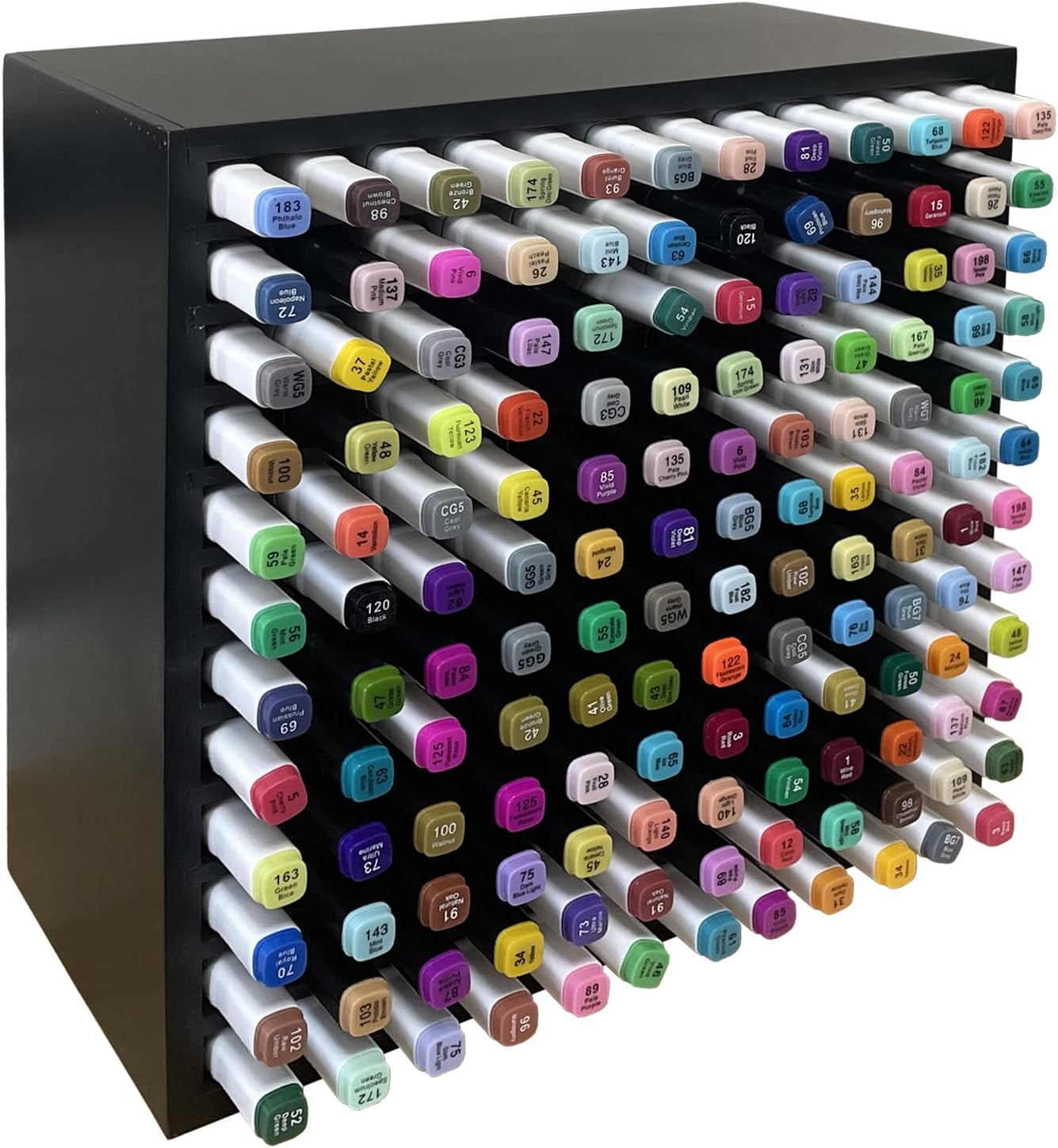 Bamboo Marker Organizer Wooden Art Supply Storage Organizer Rack Art ...