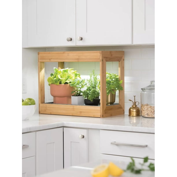 Bamboo Mini LED Grow Light Garden - Walmart Business Supplies