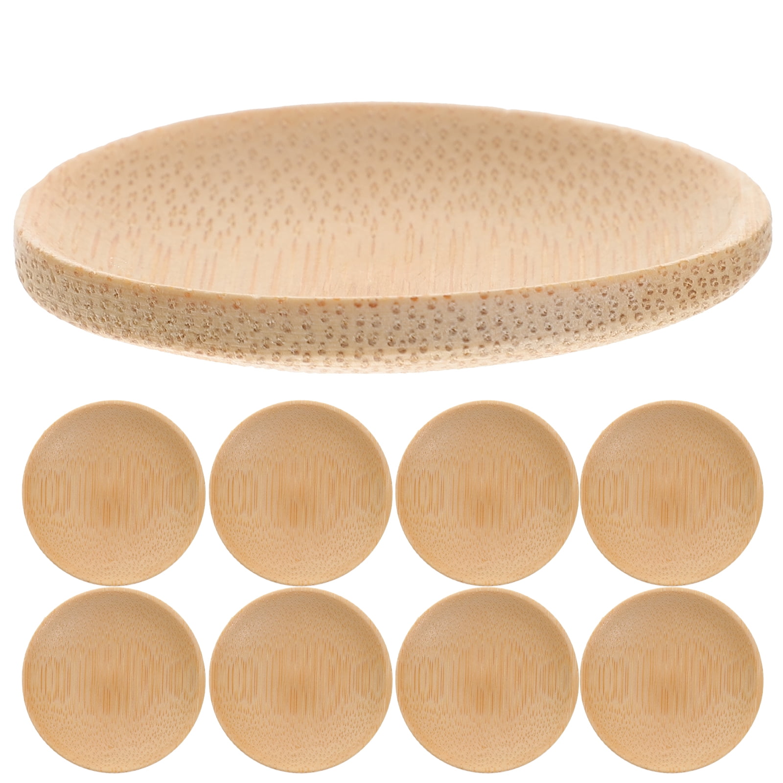 Bamboo Mini Sauce Dish Soy Dishes Pinch Prep Bowls Small Candy Plate ...