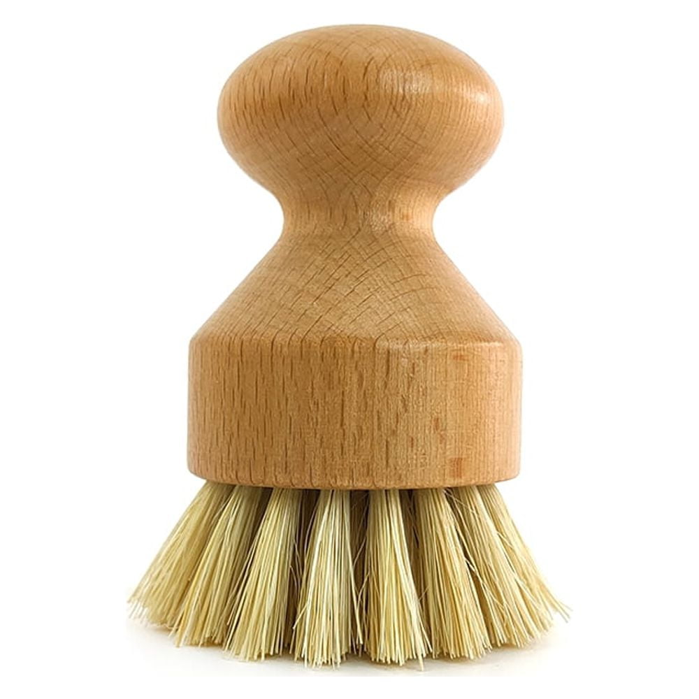 Bamboo Mini Scrub Brush Coconut Bristles Pot Brushes Dish Scrubber for ...