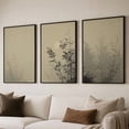 Bamboo Moon Mist Triptych 3 Piece Wall Art Japanese Zen Decor Asian ...