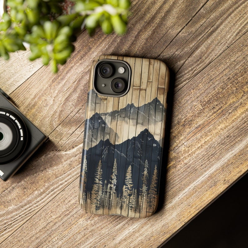 Bamboo Mountain Rustic Nature Phone Case for iPhone 11 12 13 14 15 16 ...