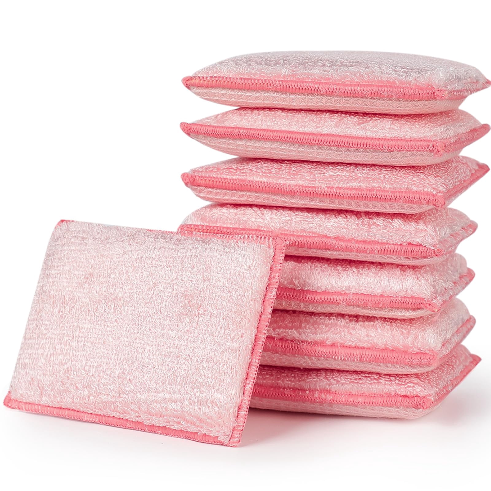Bamboo Natural Absorbent Sponges Kitchen Cleaning Sponges Reusable Dish ...