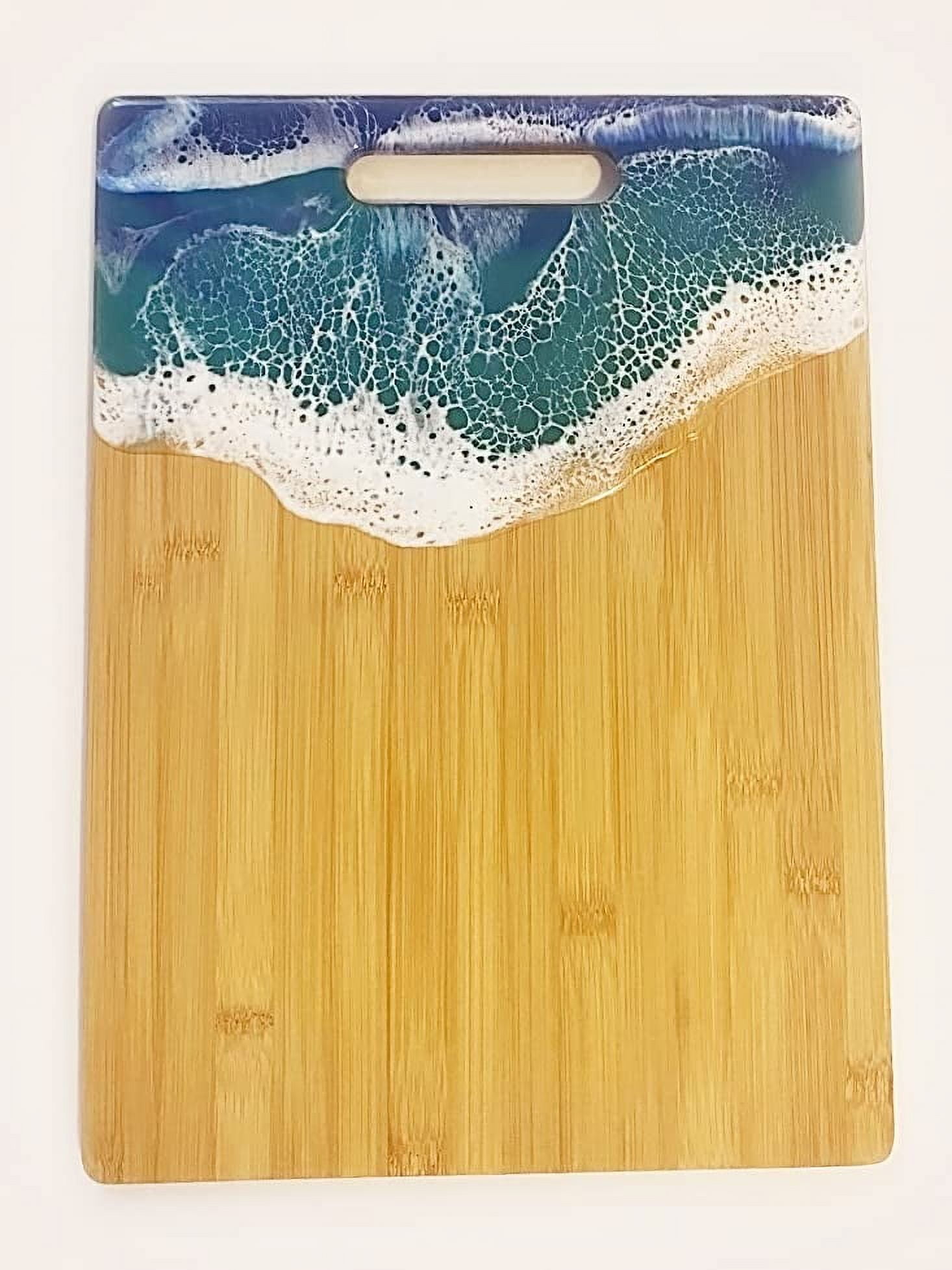Bamboo Ocean Resin cheese and charcuterie serving boards, 11x15 Epoxy ...