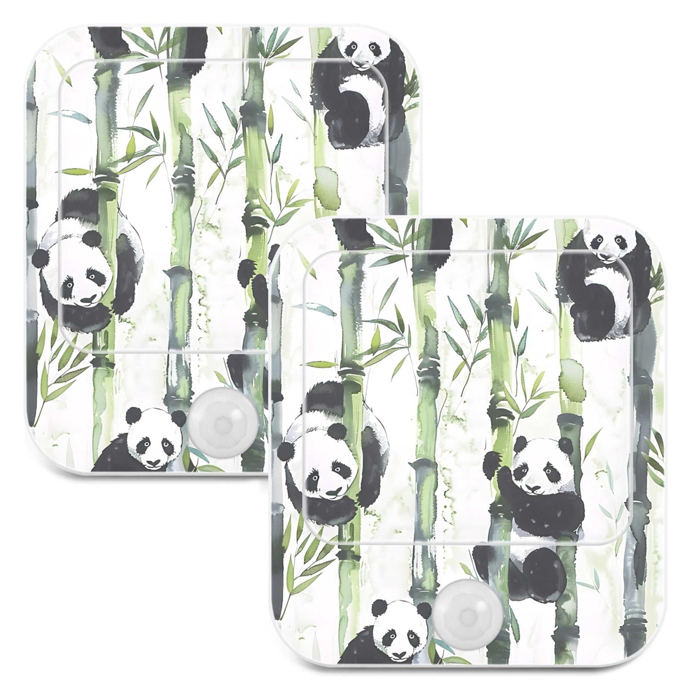 Bamboo Pandas Night Lights Plug into Wall LED with Auto Light Sensor ...