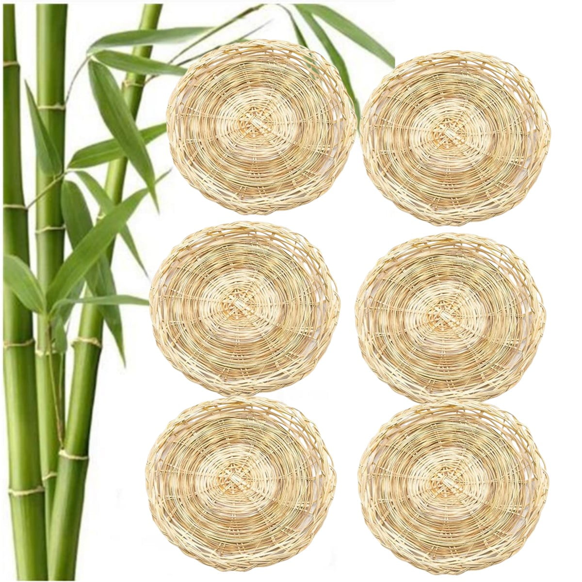 Bamboo Paper Plates Holder 10In Round Woven Paper Plate Holder Wicker ...