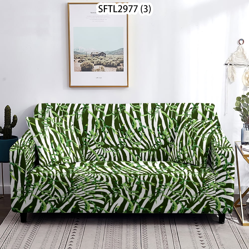 Bamboo Pattern Sofa Cover Cover New Solid 1/2/3/4-Seater Slipcovers ...