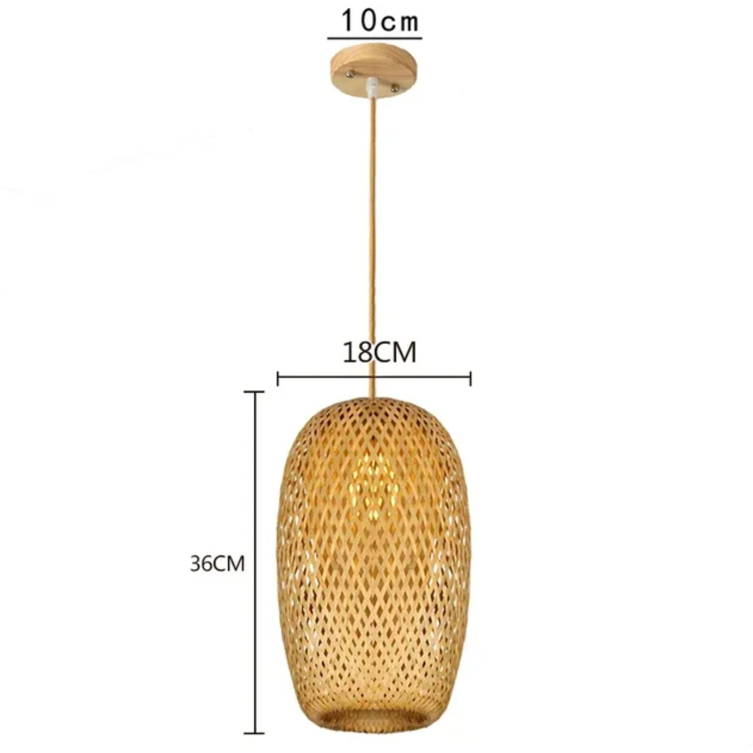 Bamboo Pendant Lamp Hand Knitted Chinese Style Weaving Hanging Lamps ...