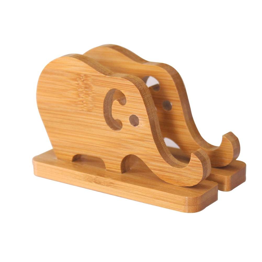 Bamboo Phone Holder in Brown Ergonomic Design for Watching Videos ...