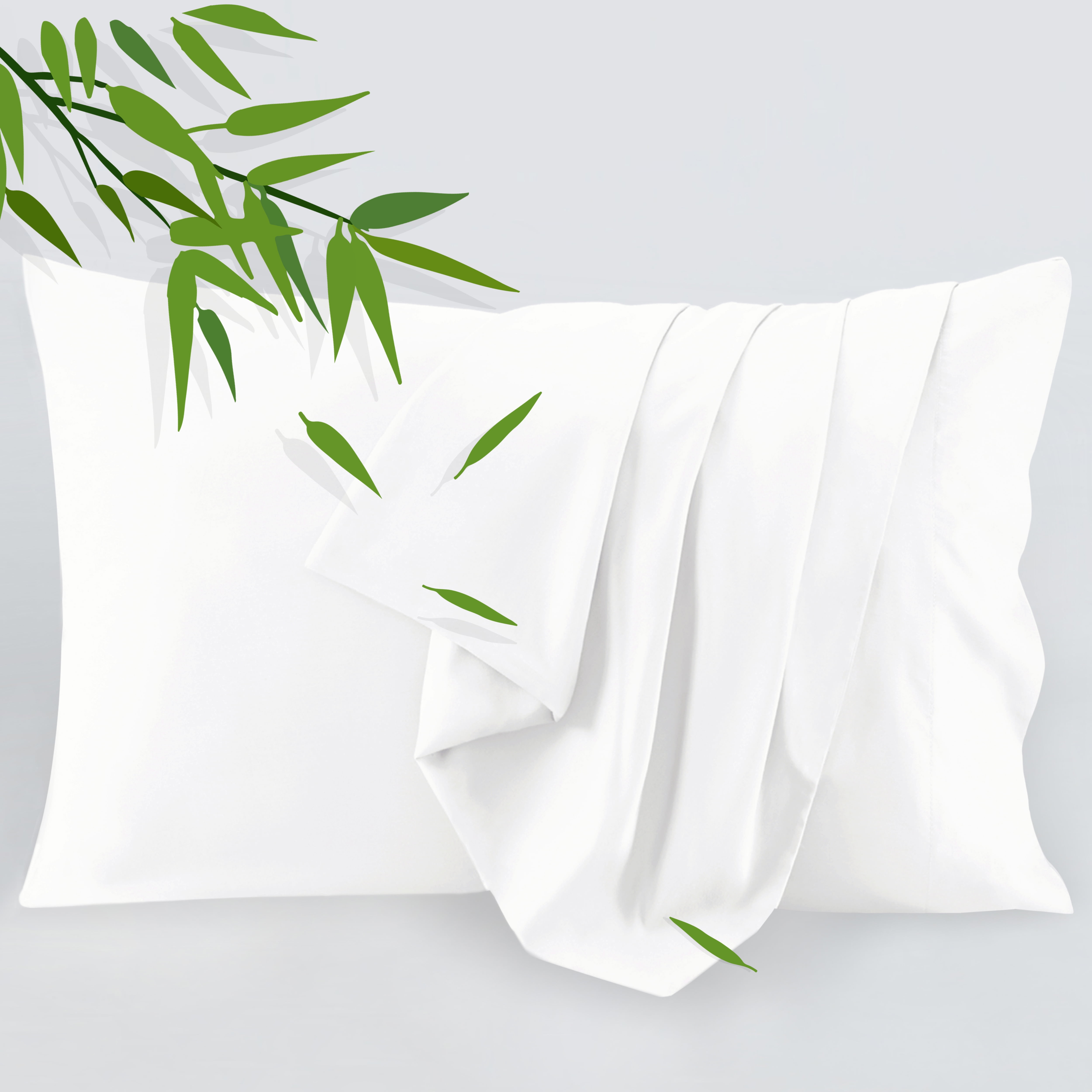 Bamboo Pillowcase Bedding Pillow Cases - Standard Pillow Case Set of 2 ...