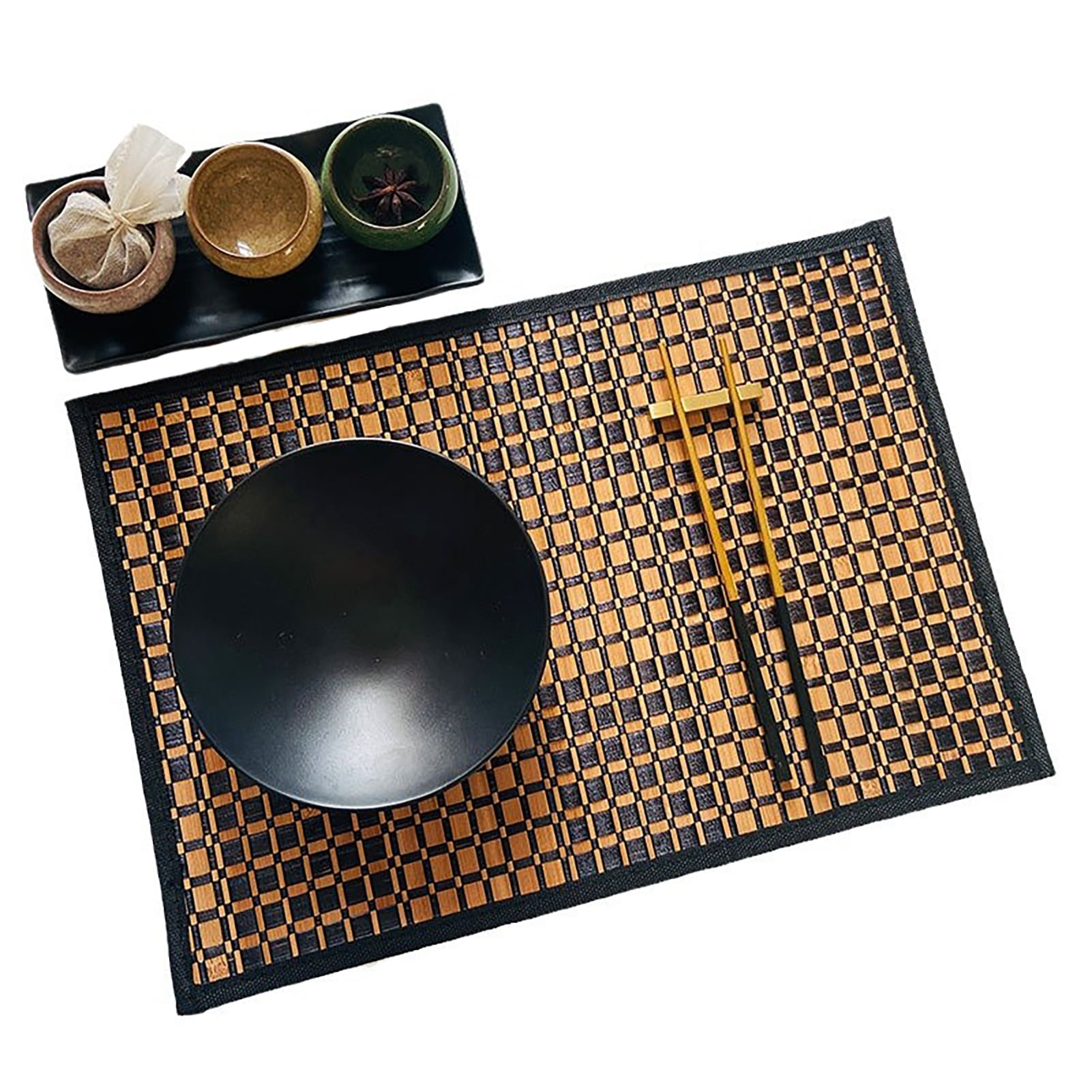 Bamboo Placemat Bamboo Woven Placemat Thickened Heat-resistant Oil ...