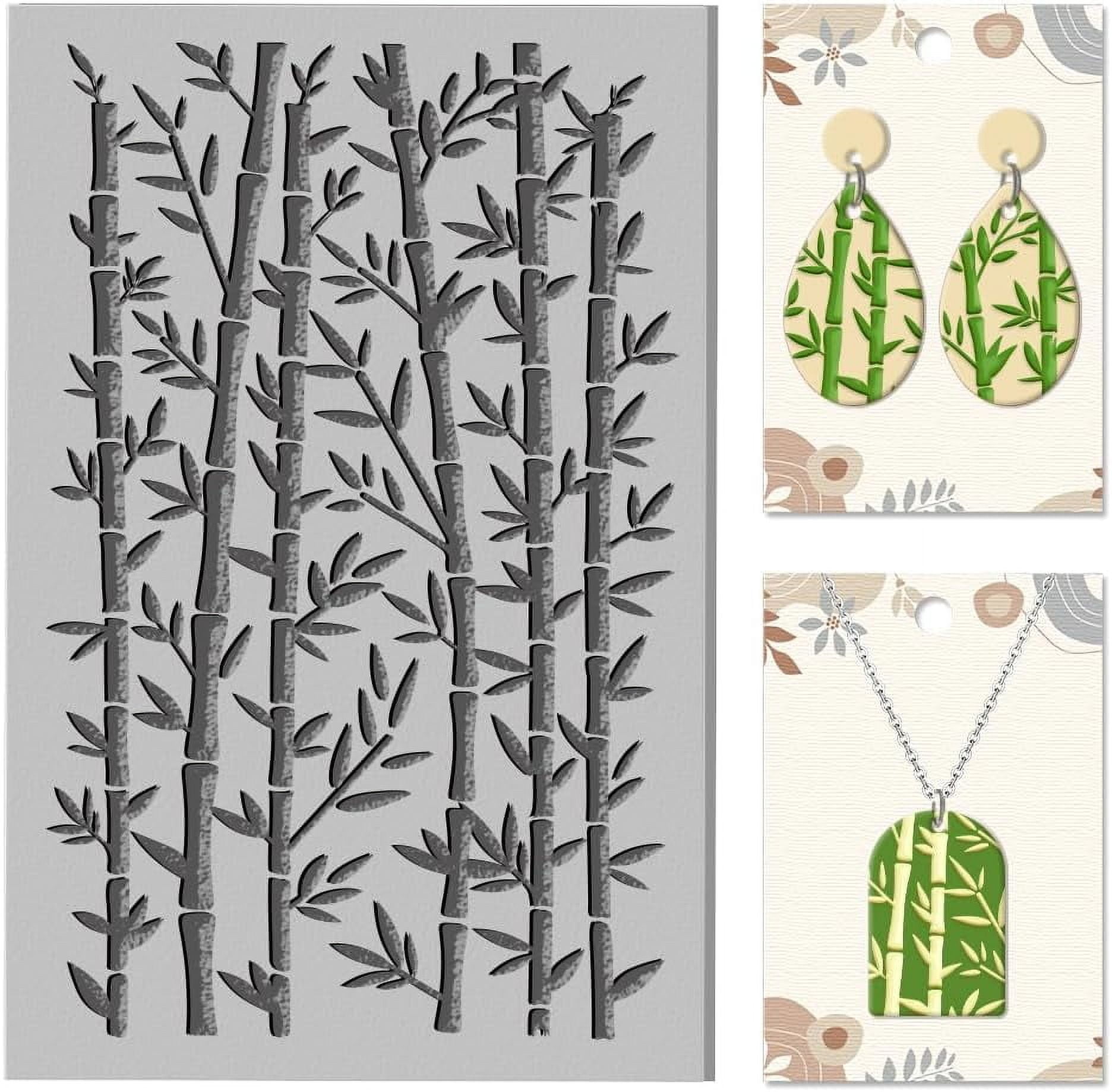 Bamboo Plant Leaves Clay Texture Mat Polymer Clay Molds DIY Clay ...