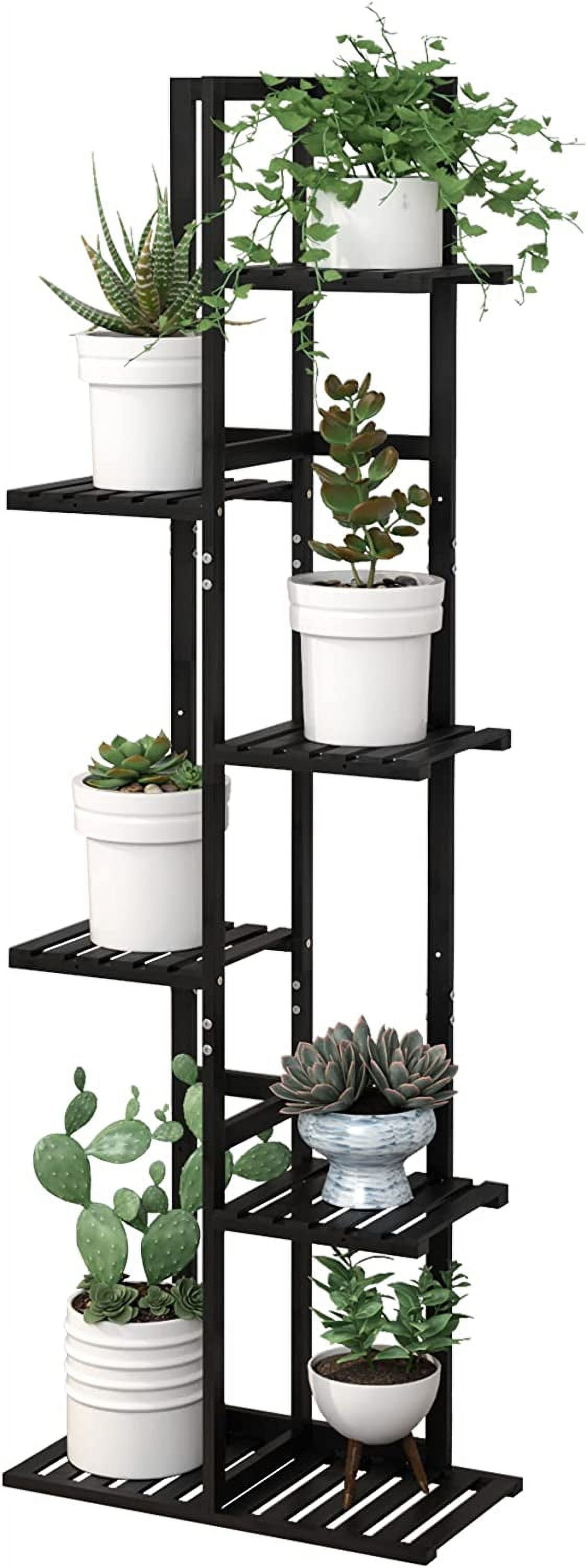 Bamboo Plant Stand Rack 6 Tier,Multiple Stand Holder Shelf Rack, Indoor ...
