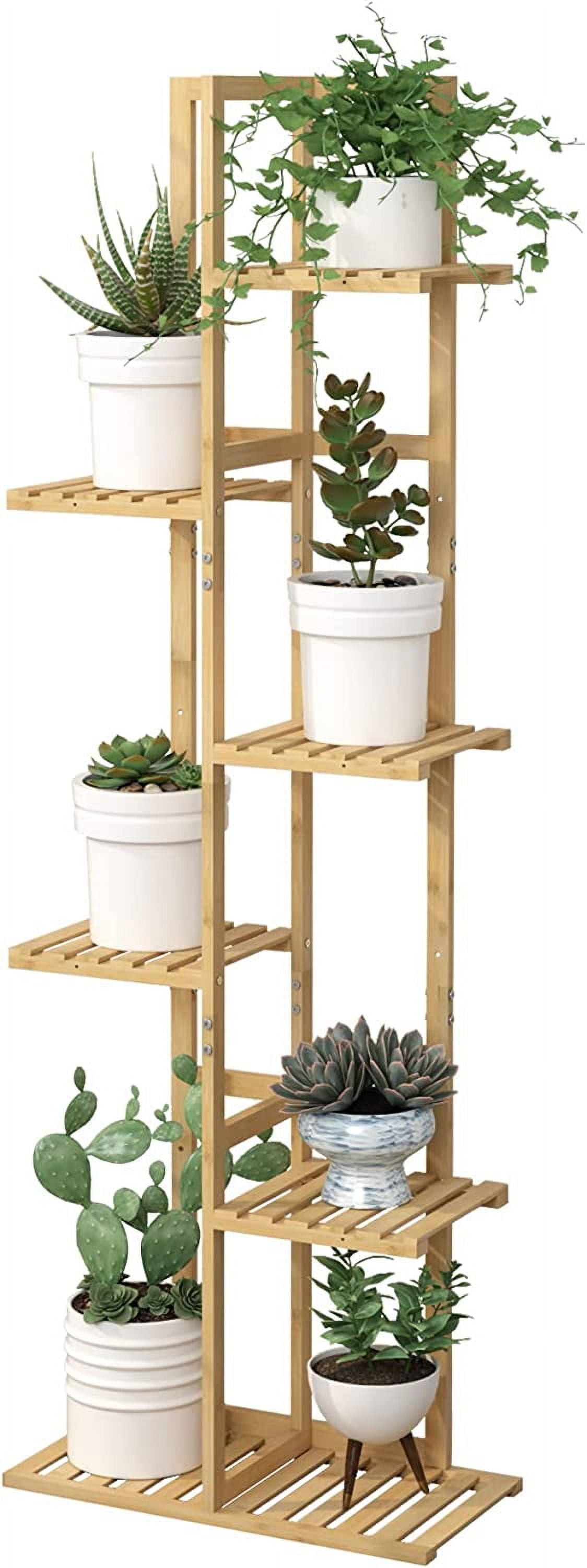 Bamboo Plant Stand Rack 6 Tier,Multiple Stand Holder Shelf Rack, Indoor ...