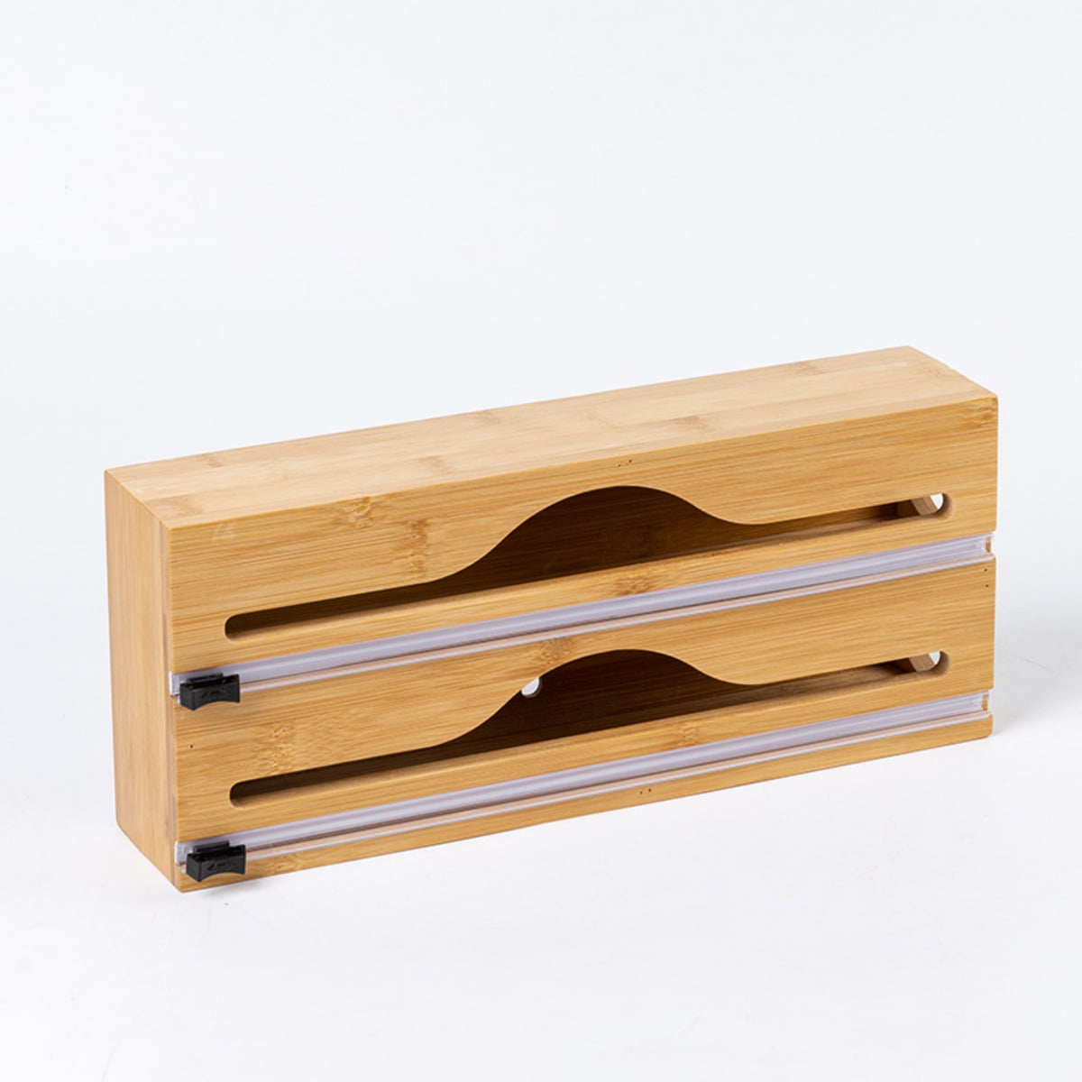 Bamboo Plastic Wrap Dispenser Cling Wrap Cutter Tinfoil Baking Paper ...