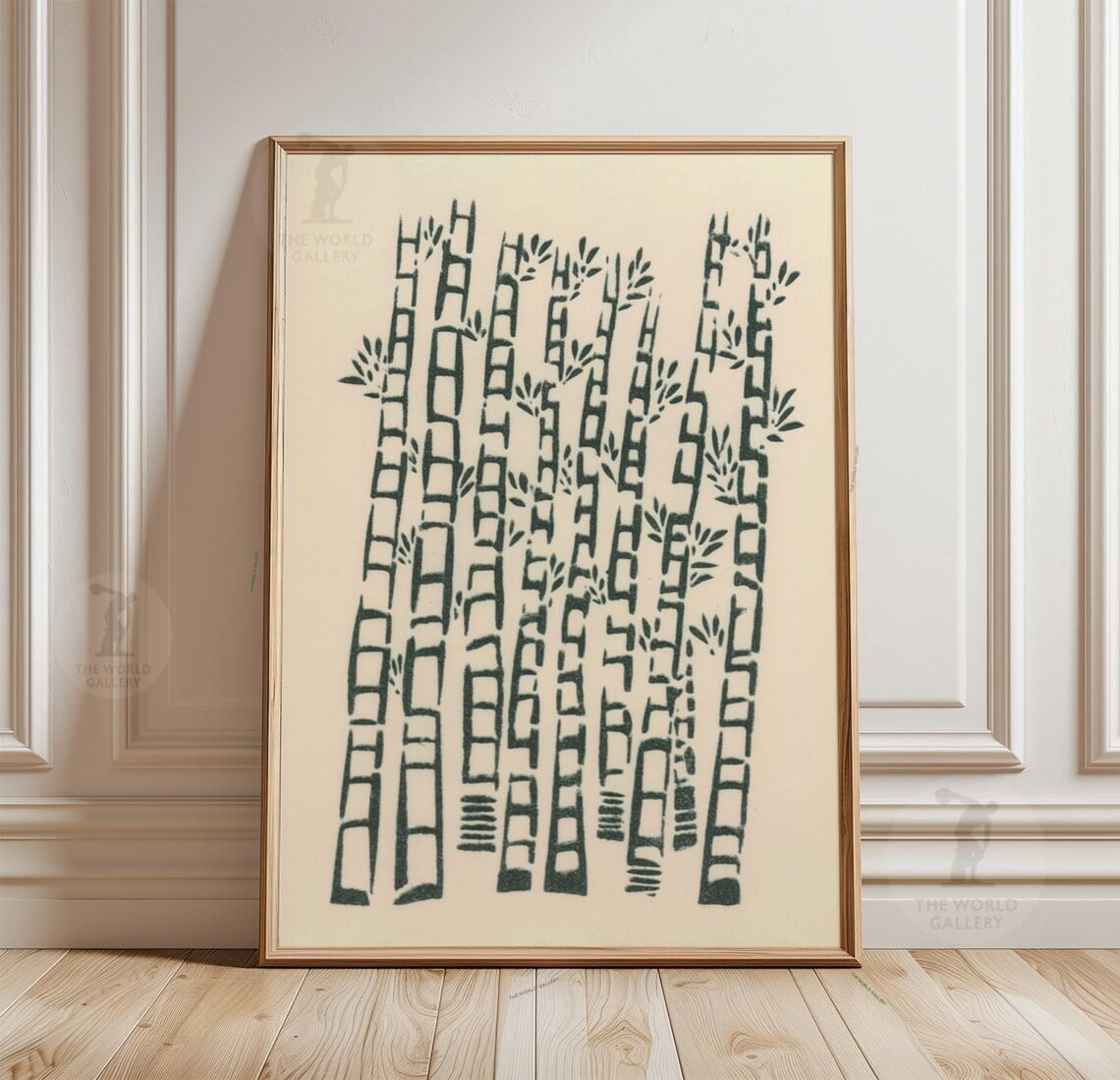 Bamboo Poster Minimal Botanical Illustration Green Nature Wall Art ...