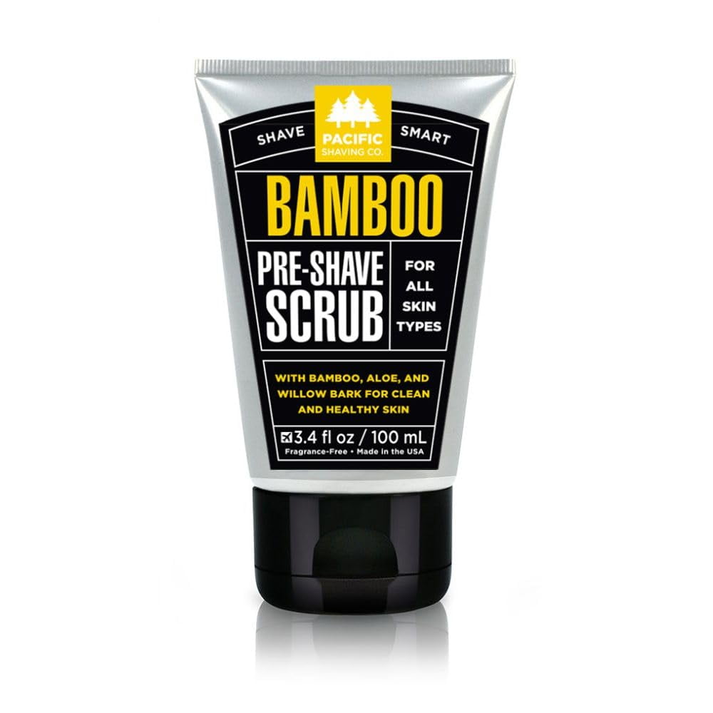 Bamboo Pre-Shave Scrub - Exfoliating Face Scrub & Cleanser - Daily Face ...
