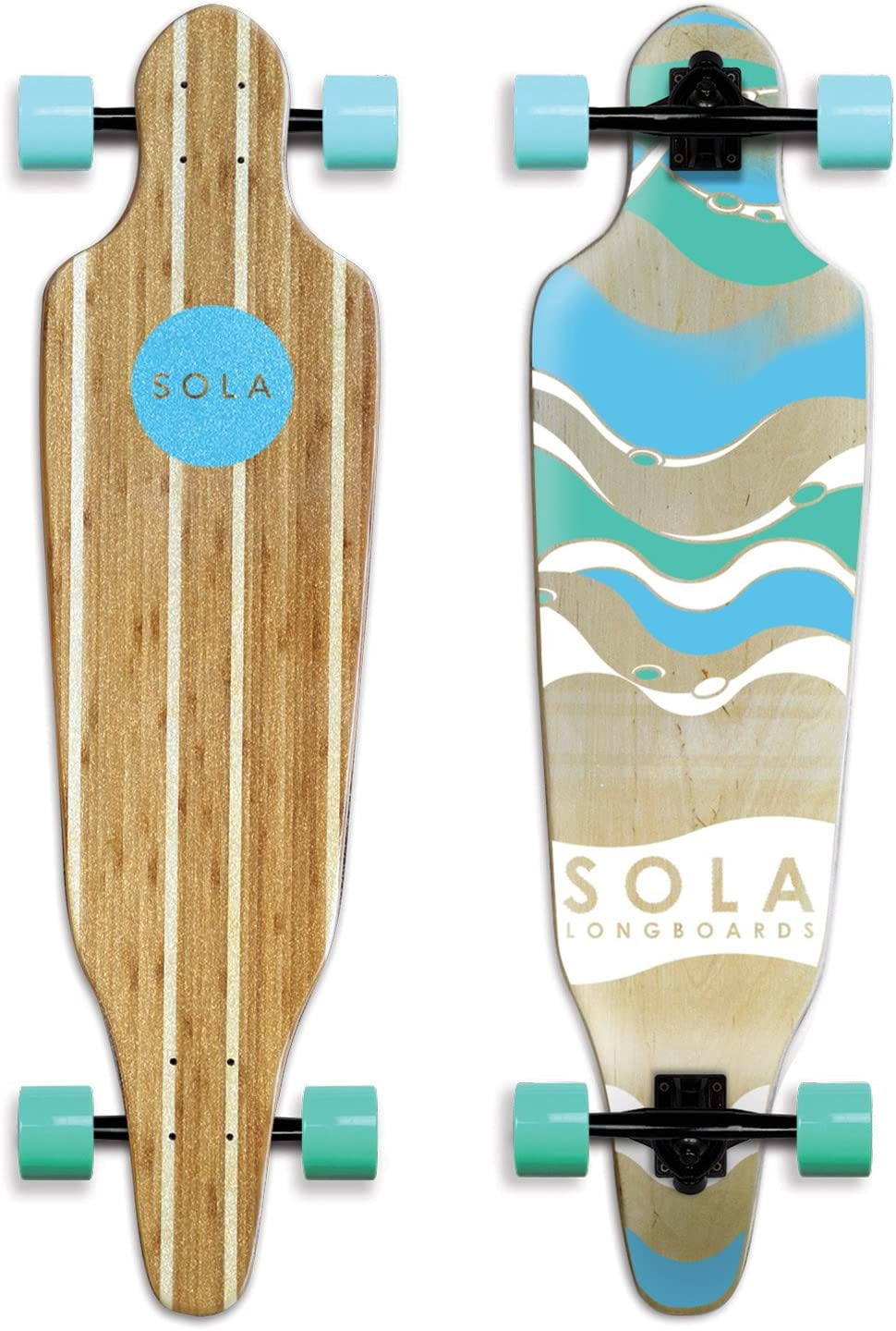 Bamboo Premium Graphic Design Complete Longboard Skateboard - 36 to 38 ...