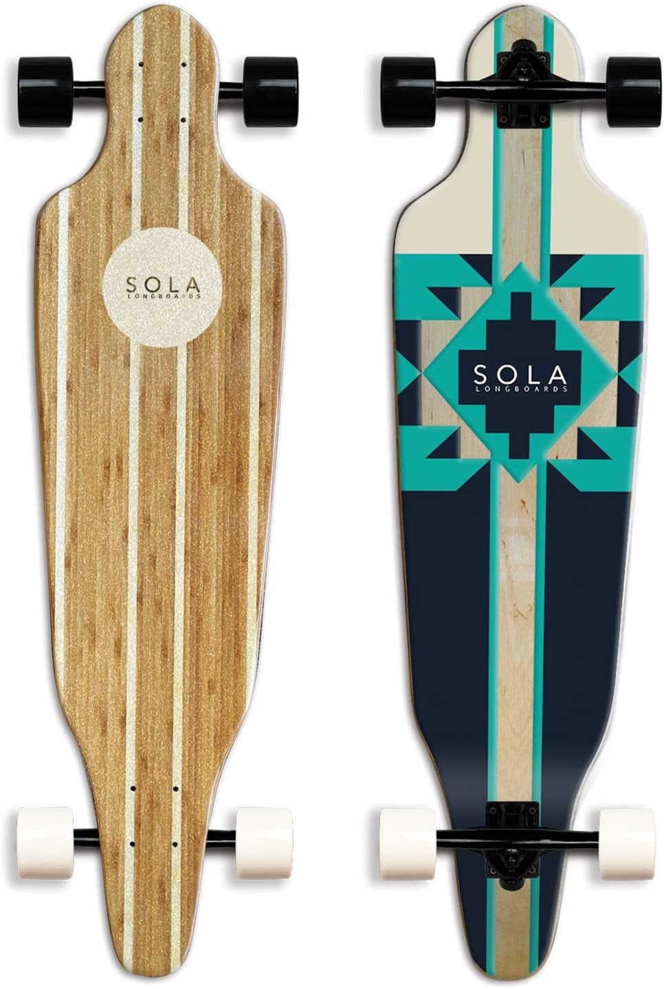 Bamboo Premium Graphic Design Complete Longboard Skateboard - 36 to 38 ...