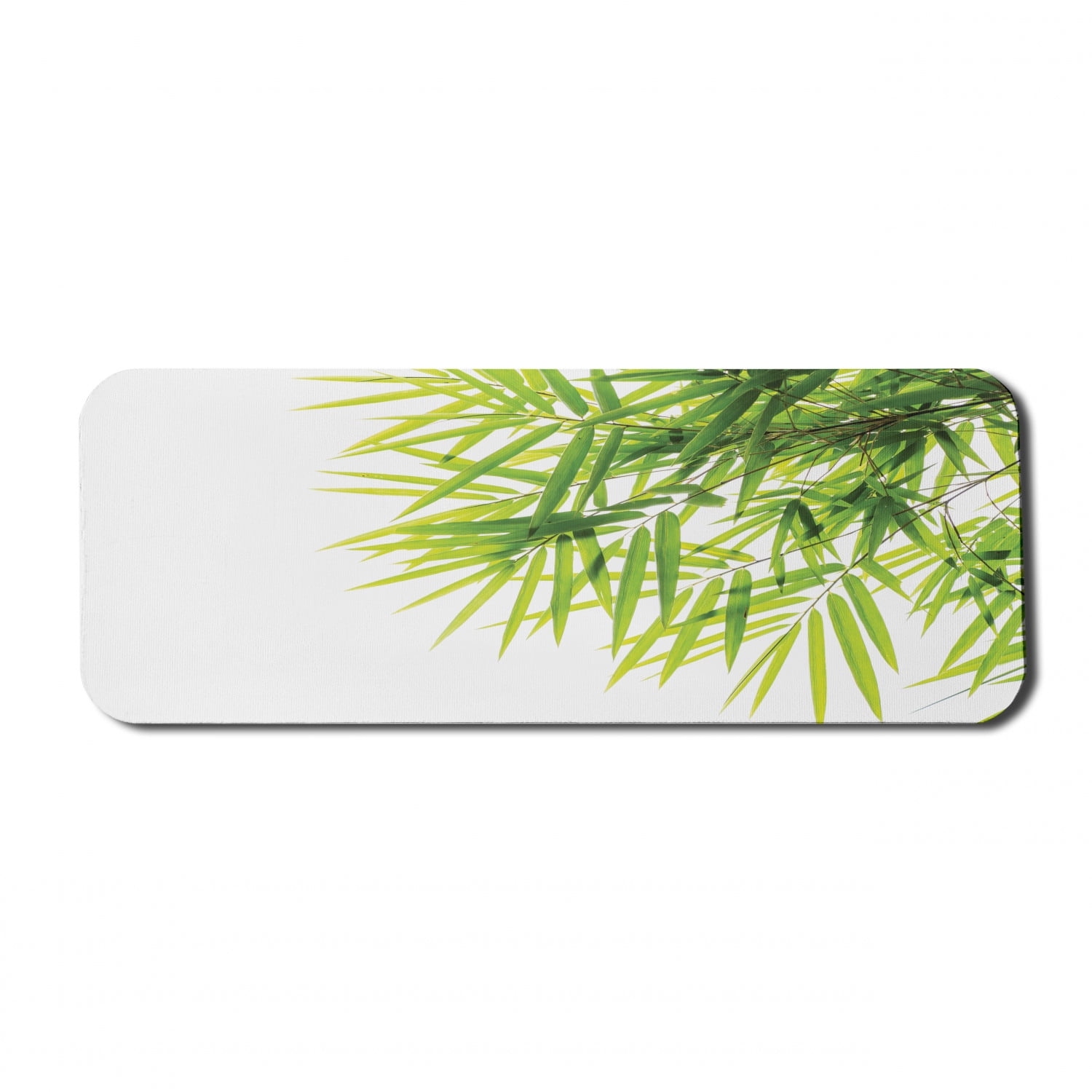 Bamboo Print Computer Mouse Pad, Bamboo Leaf Illustration for Wellbeing ...