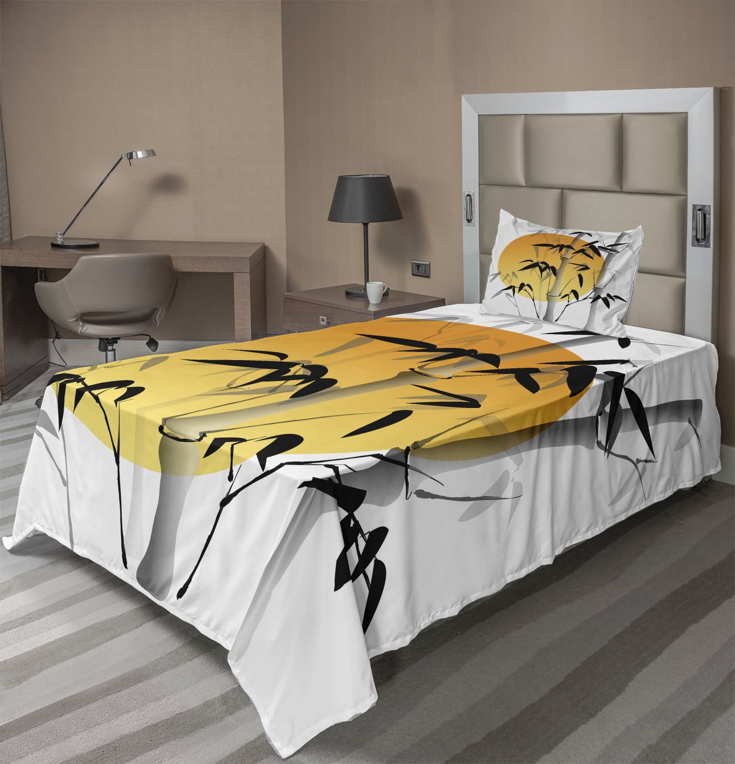 Bamboo Print Sheet Set, Bamboos Across the Sun Aesthetic Japanese ...