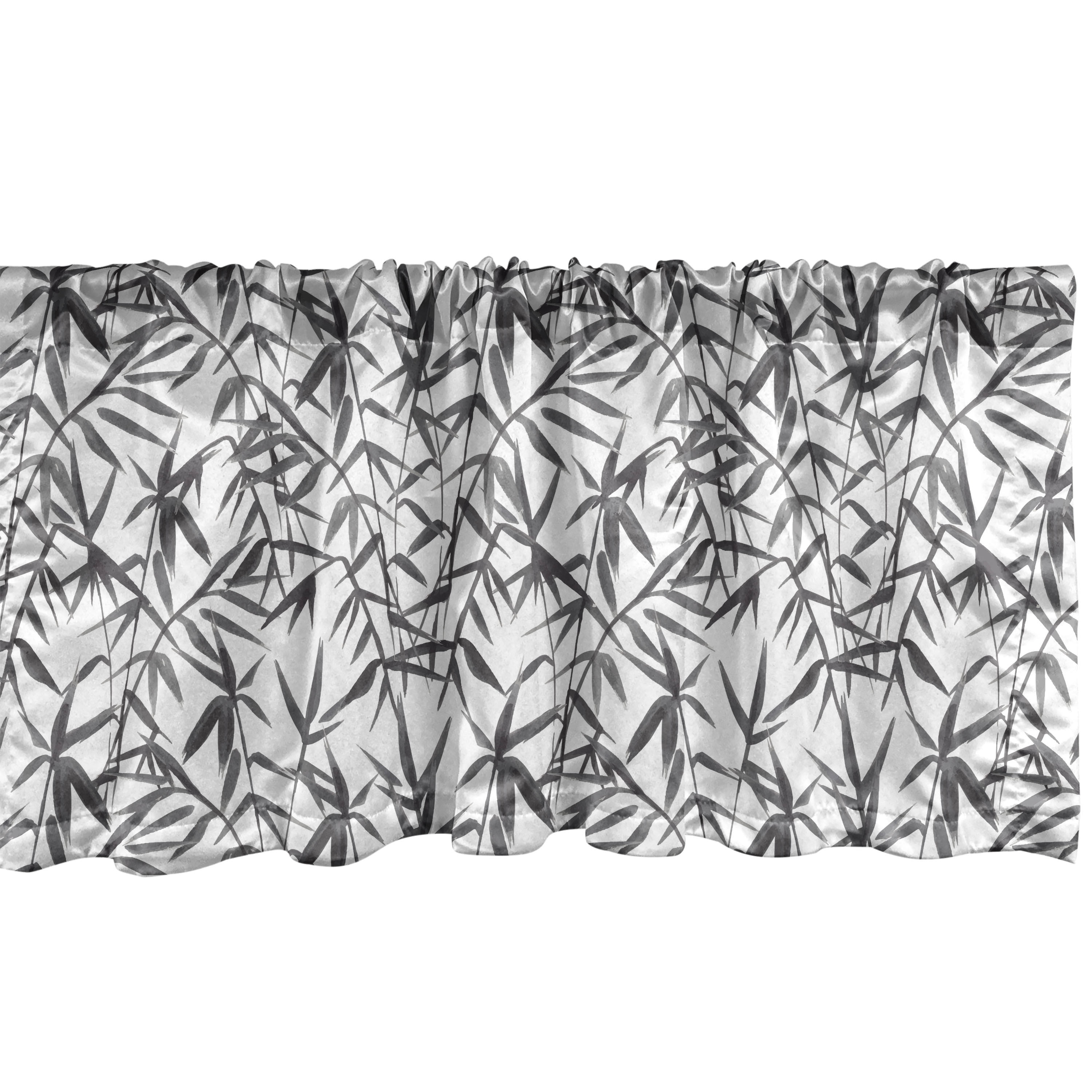 Bamboo Print Window Valance, Watercolor Paint Simple Modern Pattern ...
