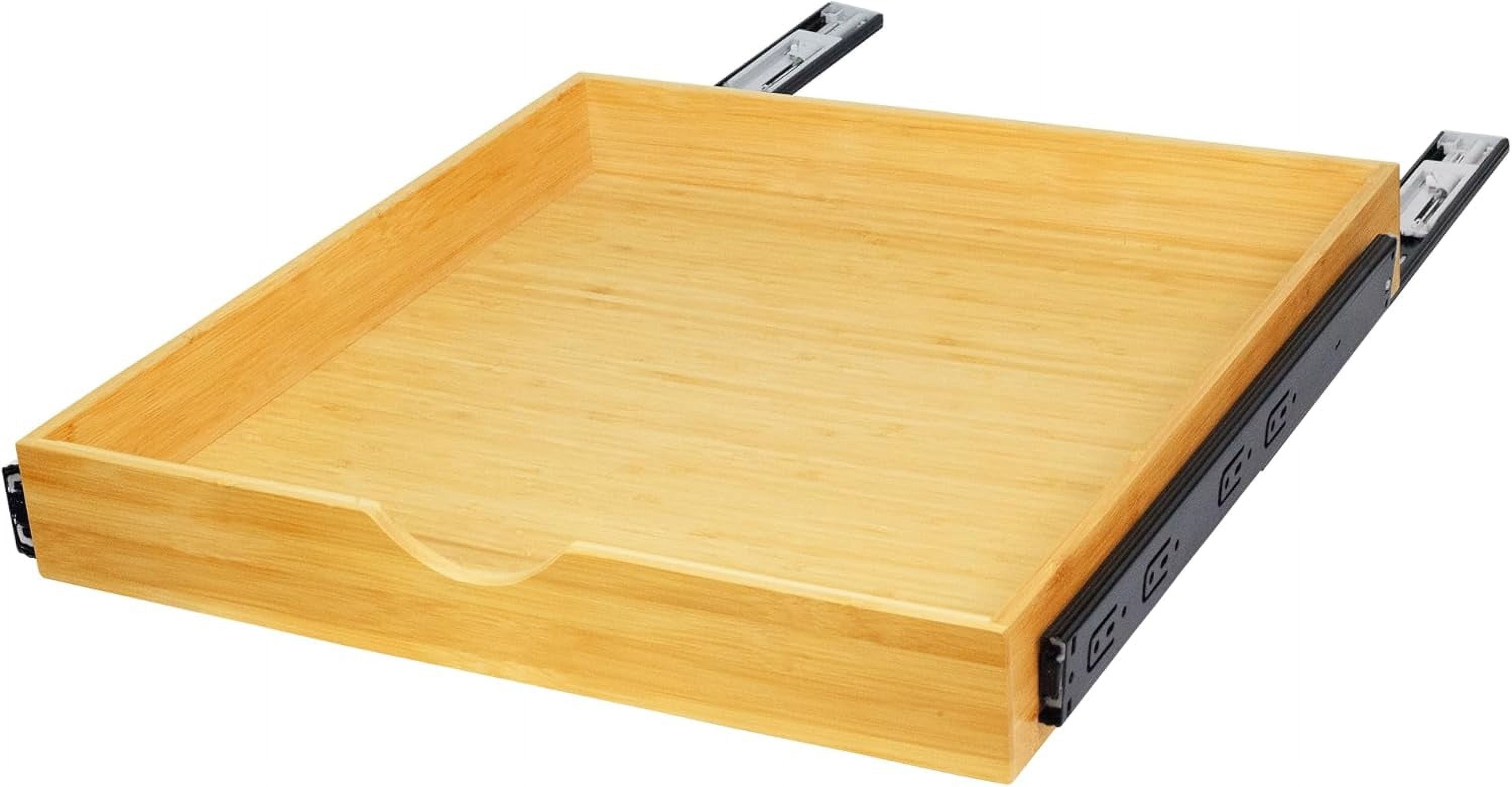 Bamboo Pull Out Drawers for Cabinets 20" W x 21" D,Gliding Soft Close ...