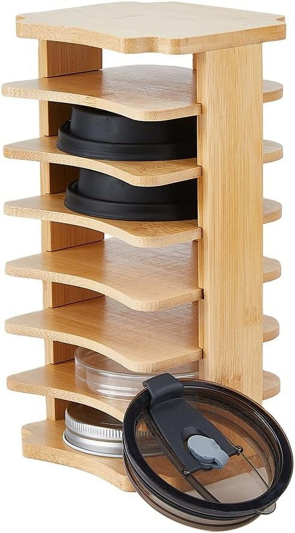 Bamboo Rattan Food Storage Stands BurlyWood 12.5x23.1x11.9cm - Walmart.com