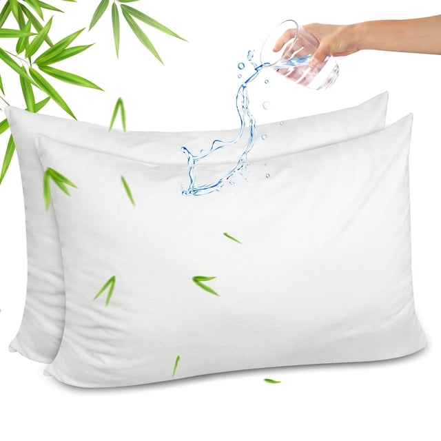 GOGREEN Bamboo Rayon Waterproof Pillow Protector, Super Soft ...