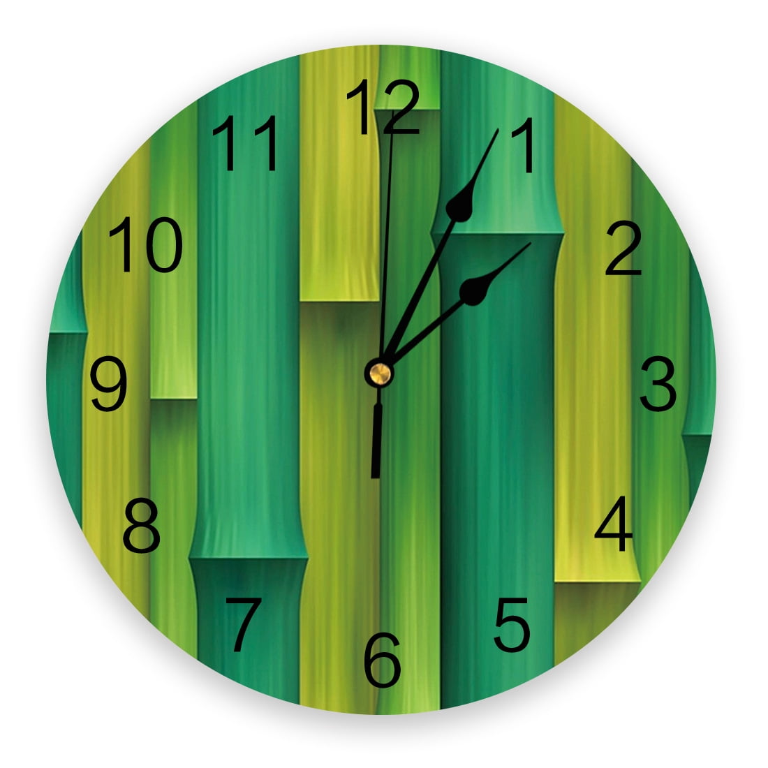 Bamboo Retro Shabby Plant Creative Wall Clock For Home Office ration ...