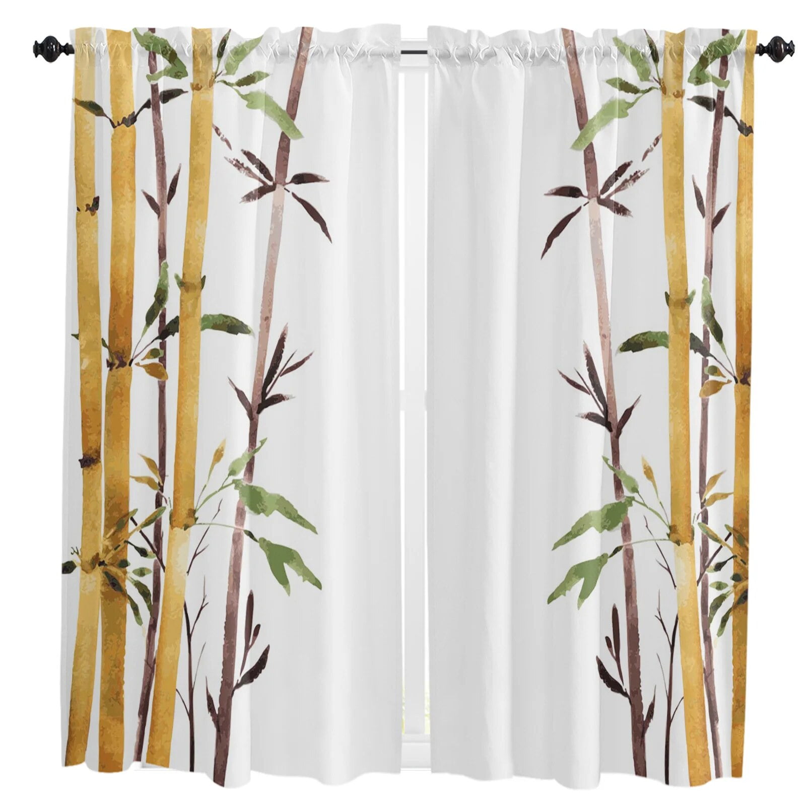 Bamboo Retro Shabby Plant Curtains in the Kids Bedroom Living Room Hall ...
