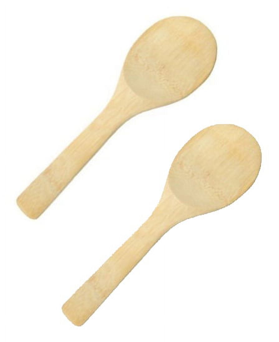 Bamboo Rice Paddles 2pcs Natural Sustainable Wood Spatula for Kitchen ...