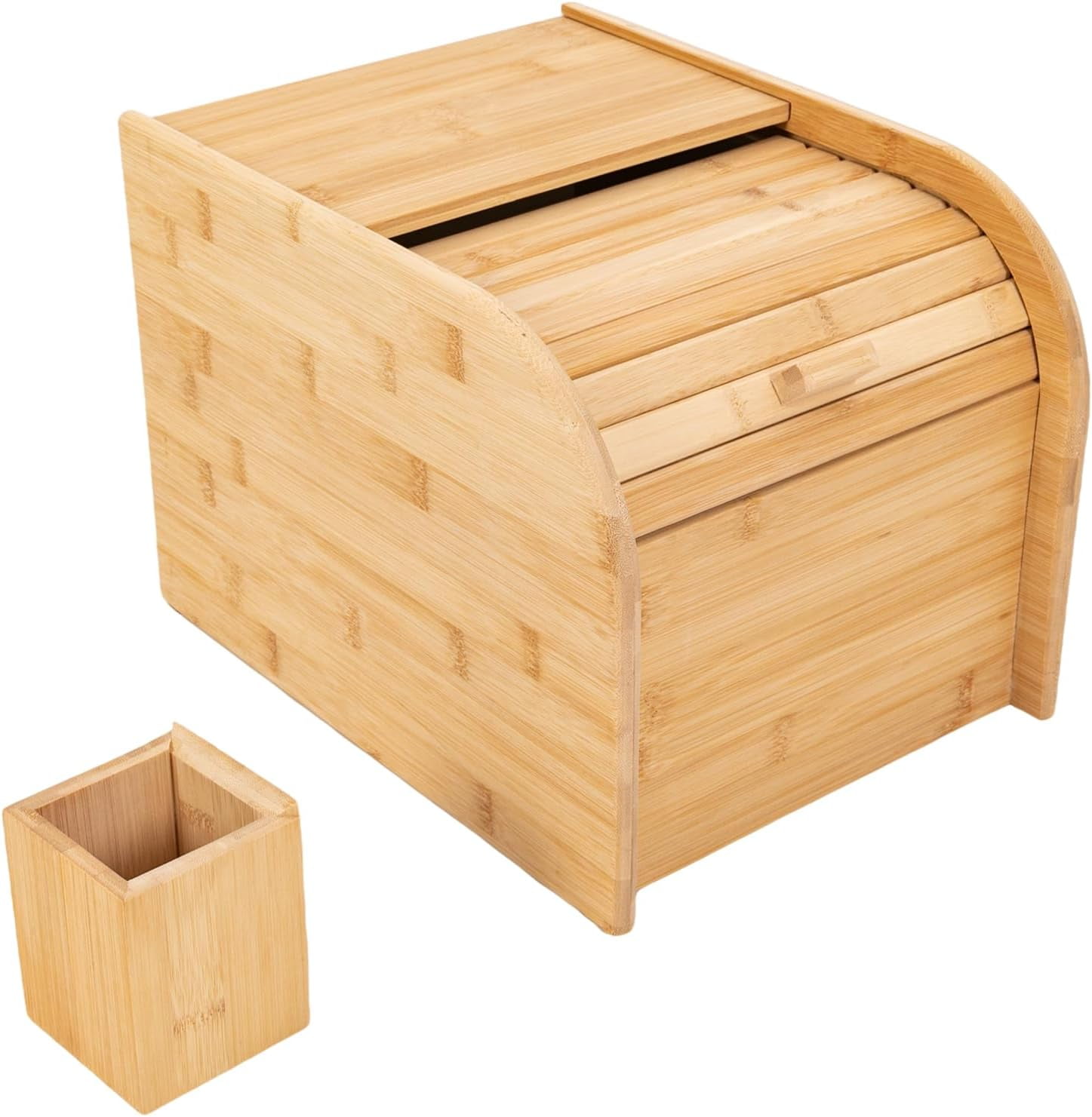 Bamboo Rice Storage Container 22Lbs Wood Rice Storage Box with ...